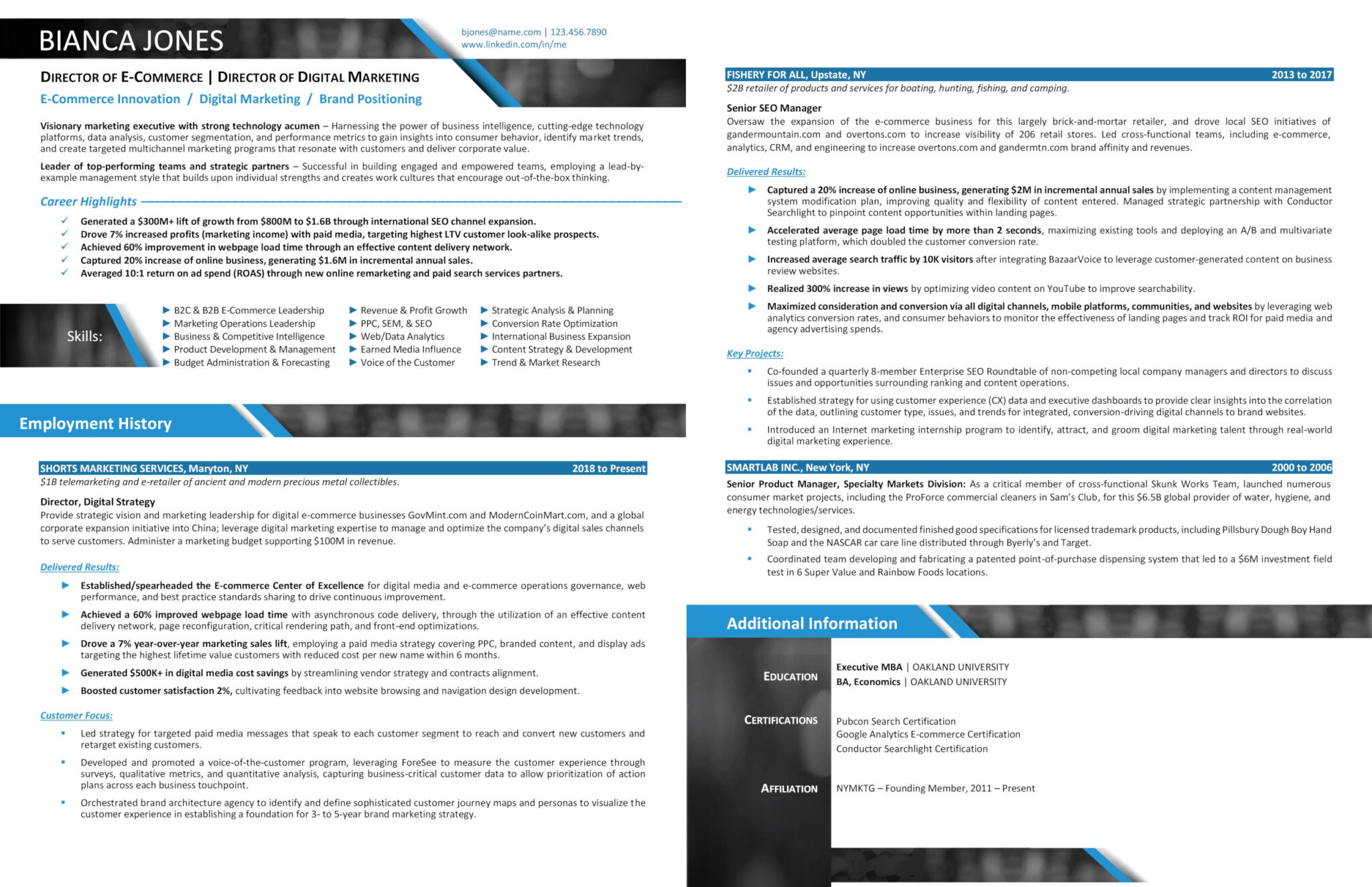 Mid-Level Package - Executive Resume Services