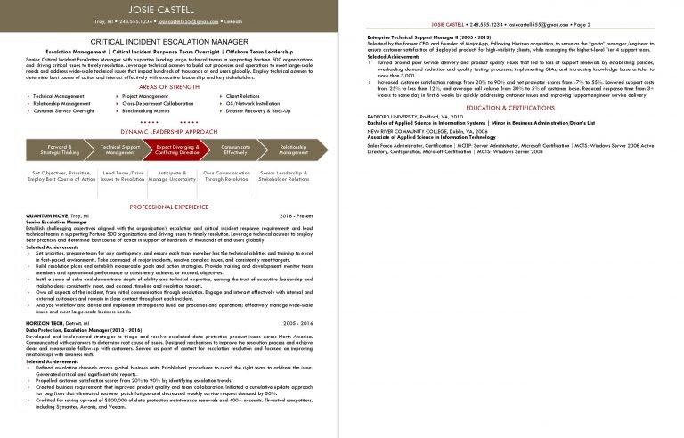 Professional Resume Package - Executive Resume Services