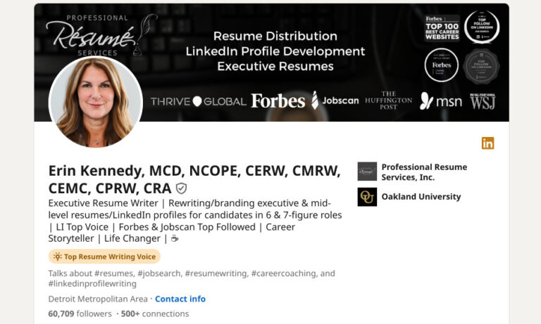 LinkedIn Premier - Executive Resume Services